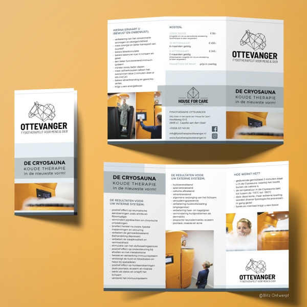 Folder Ottevanger Fysiotherapie • Blitz Ontwerpt